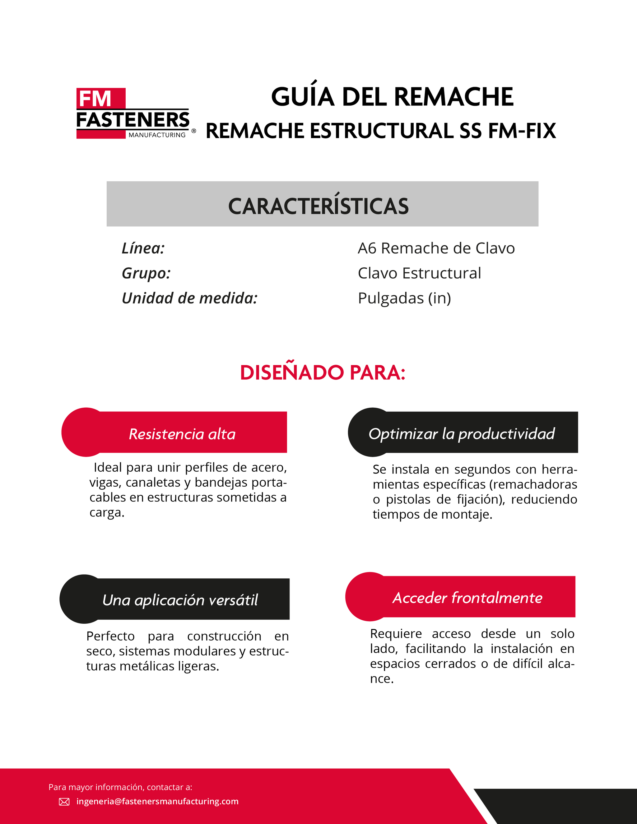Guía FM-FIX - FM Fasteners Manufacturing S.A de C.V